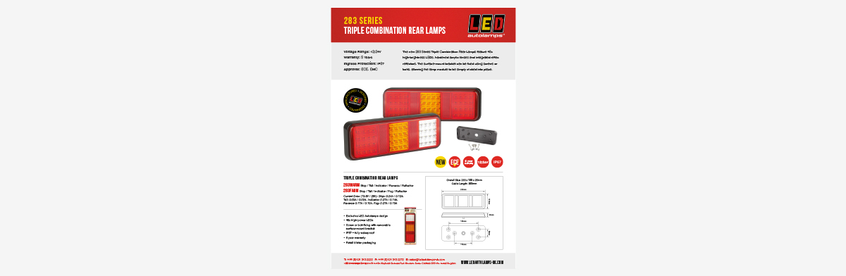 Product Focus - 283 Series Triple Combination Rear Lamps