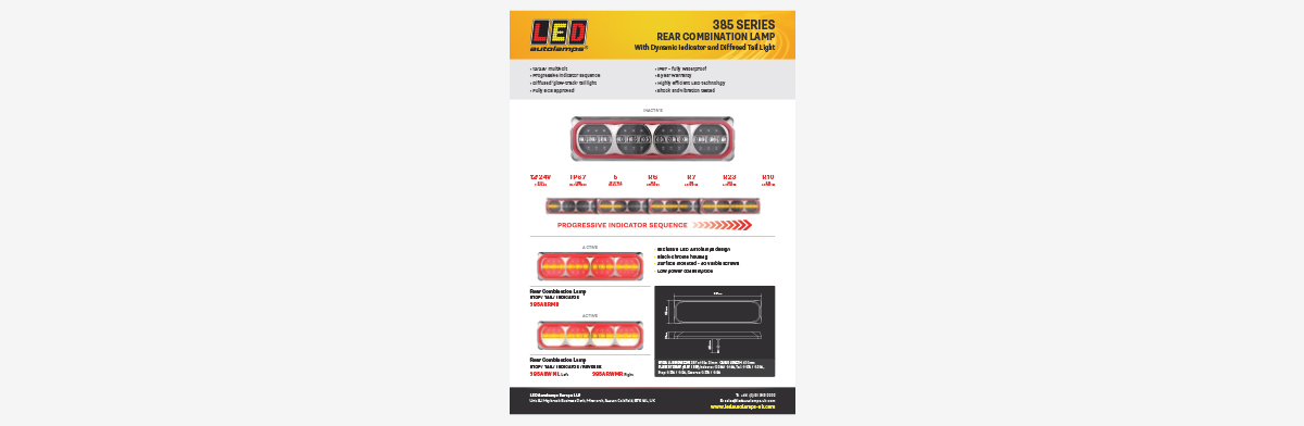 NEW Product Release - 385 Series Rear Combination Lamps